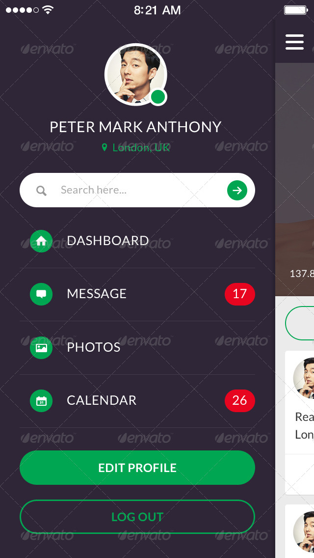 Fresh Flat Mobile UI Kit, Web Elements | GraphicRiver